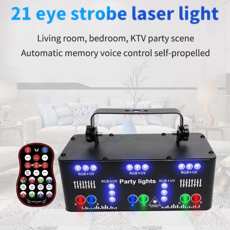 Iron for party and KTV & remote control 21 eye Stage Light with color ...